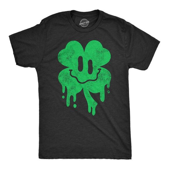 Crazy Dog T-Shirts | Shirts | Mens Dripping Clover Face T Shirt Funny ...
